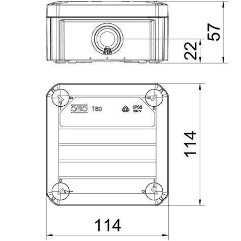 T 60 Junction Box Plug In Seal Terminal Strip Casting Resin OBO