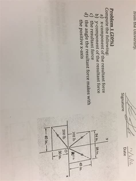 solved compute the following a x component of the