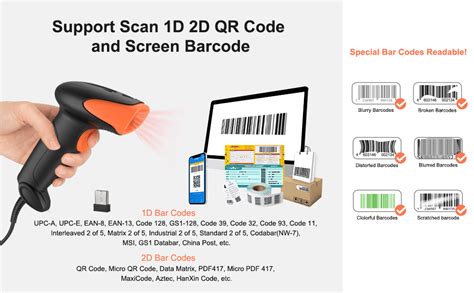 Wireless 2d Barcode Scanner Continuous Recognition Of Barcode Qr Data