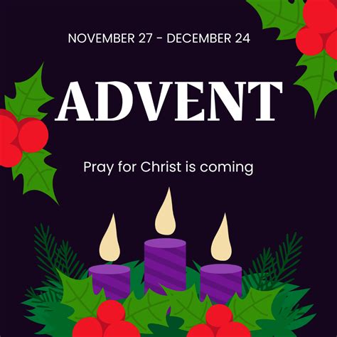 Free Advent WhatsApp Post Template To Edit Online