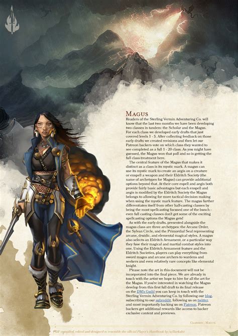 Dnd 5e Homebrew — Magus Class By Coolgamertagbro Sterling Vermin