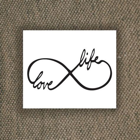 Infinity Temporary Tattoo Love Life Temporary Tattoo Love Temporary