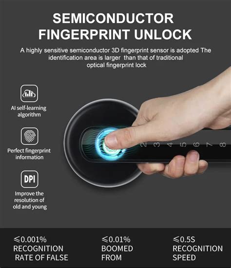 Biometric Fingerprint Password Electric Handle Door Lock