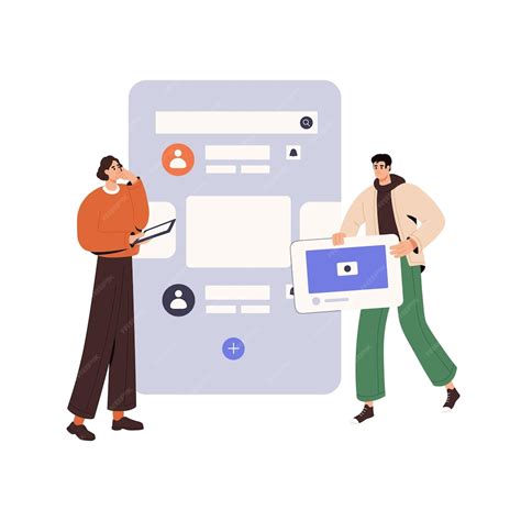 Premium Vector Ux Ui Design Concept Designers Create And Analyze