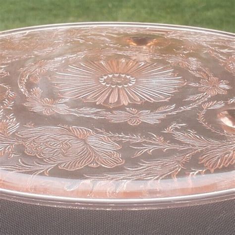 Pink Glass Plate Etsy