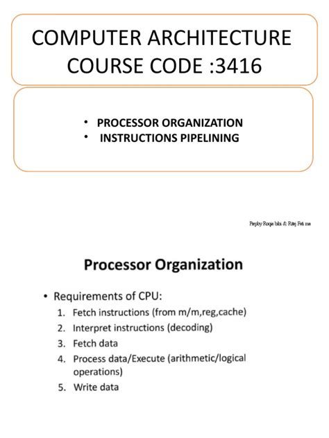 presentation of computer architecture pdf central processing unit