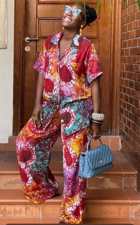2 Piece Set Pants And Tops For Ladies Yakoema Afrikanischer Stil