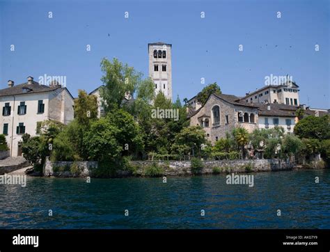 Basilica Di San Giulio Isola Orta San Giulio Lake Orta Flock Of Swifts