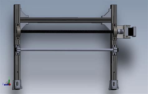 铝挤压型材数控x轴组件solidworks 2018模型图纸下载 懒石网