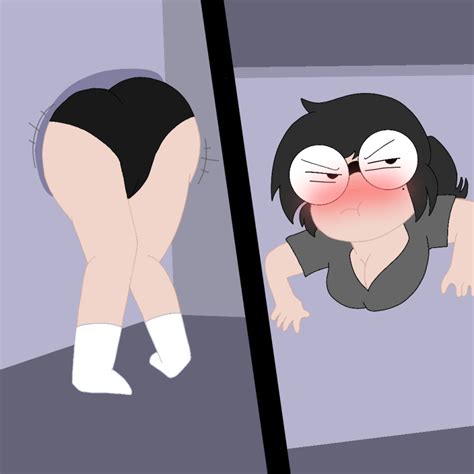 Rule 34 Annoyed Expression Black Hair Blush Brown Skin Female Glaring