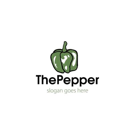Premium Vector The Pepper Vector Logo