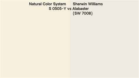 Natural Color System S 0505 Y Vs Sherwin Williams Alabaster Sw 7008