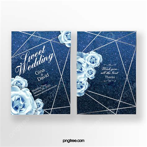 Blaue Hochzeitseinladung Png Vektoren Clipart Und PSD Zum Kostenlosen