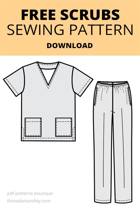 Medical Scrub Top Pattern Mtnimfa