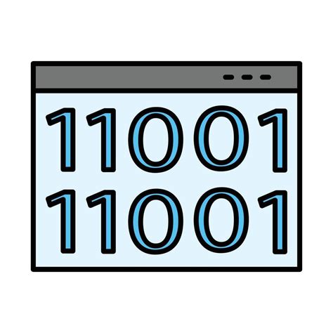 Binary Code Line Filled Icon Design 45928045 Vector Art At Vecteezy