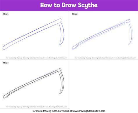 How To Draw Scythe Tools Step By Step