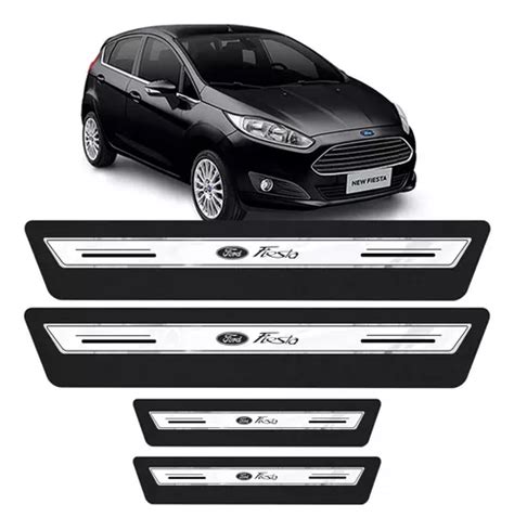 Soleira Protetor De Porta Platinum Ford New Fiesta Prata Parcelamento Sem Juros