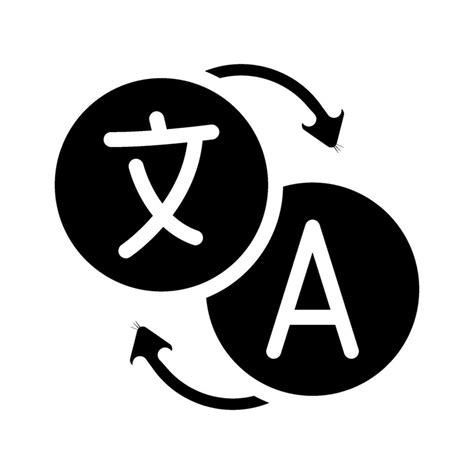 Language Translation Natural Language Processing Nlp Glyph Icon Illustration 54191241 Vector Art