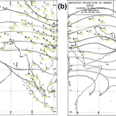 Upper Air Chart Of Streamline Analyses Along With Observed Wind Kts