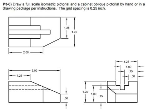 P3 6 Draw A Full Scale Isometric Pictorial And A