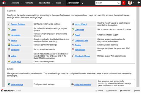 Configuring SugarCRM System Settings Sugabyte