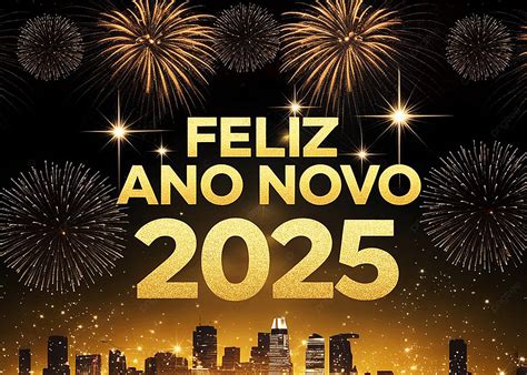 Feliz Ano Novo Happy New Year In Brazilian Portuguese Greeting Card