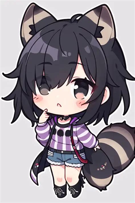 Chibi Wolf Girl Drawing