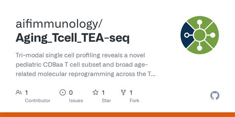Github Aifimmunologyagingtcelltea Seq Tri Modal Single Cell