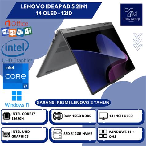 Jual Laptop Baru Lenovo Ideapad In Oled Intel Core I H Ram Gb Ddr Ssd Gb