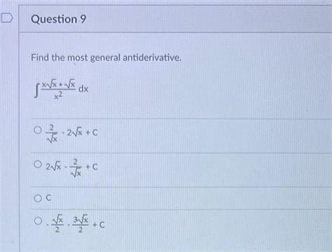 solved find an antiderivative of the given function 4cos9x
