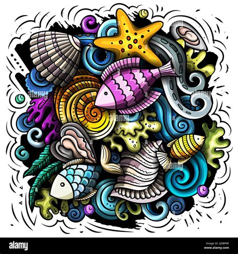Sea Life Cartoon Vector Illustration Stock Vector Image And Art Alamy