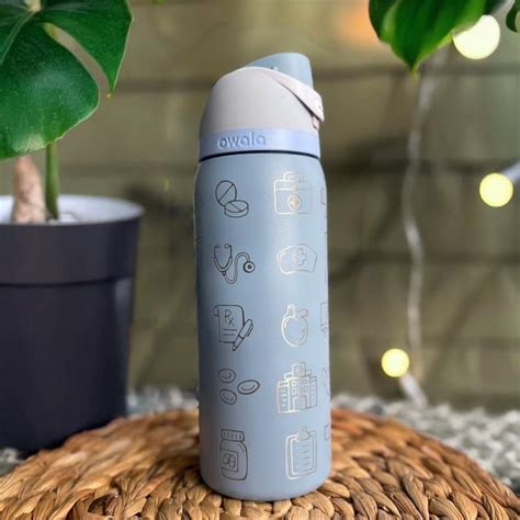 Medical Theme Owala Engraved Bottle Custom Badge Name Etsy