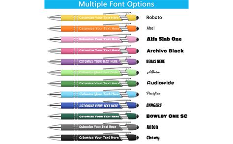 Kingluu 12 Pcs Personalized Ballpoint Pens With Stylus