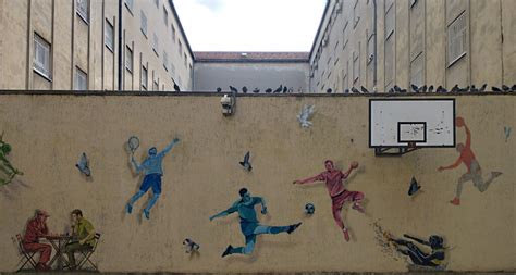 Mural na zidu unutar Okružnog zatvora u Beogradu u ovo zatvorenici gledaju svaki dan
