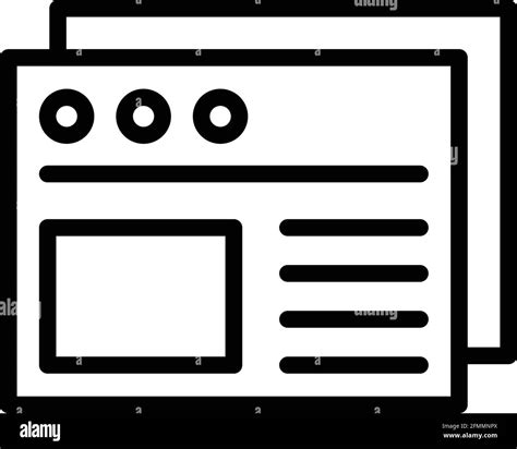 Api Web Site Icon Outline Api Web Site Vector Icon For Web Design Isolated On White Background