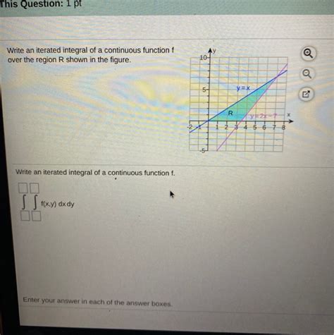 Solved This Question Pt Write An Iterated Integral Of A Chegg