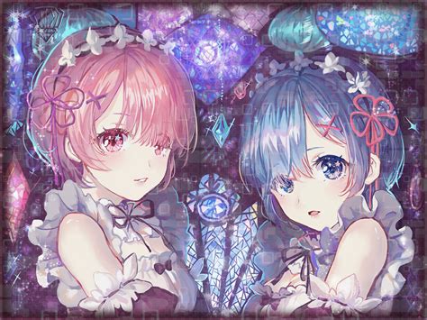 Hình nền hình minh họa Anime cô gái Re Zero Kara Hajimeru Isekai