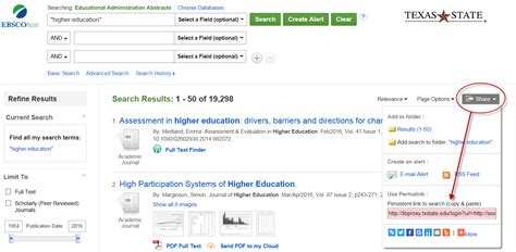 EBSCO Linking To Articles Other Resources LibGuides At Texas