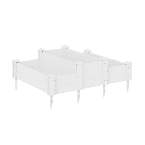 Dovelina 118 In × 354 In White Pvc Plastic Raised Garden Bed Panels
