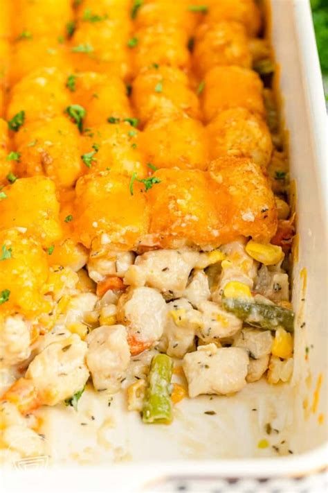 Chicken Tater Tot Casserole Recipe Little Sunny Kitchen