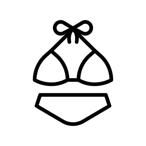 Swimsuit Vector Tropical Related Line Style Icon 630079 Vector Art At