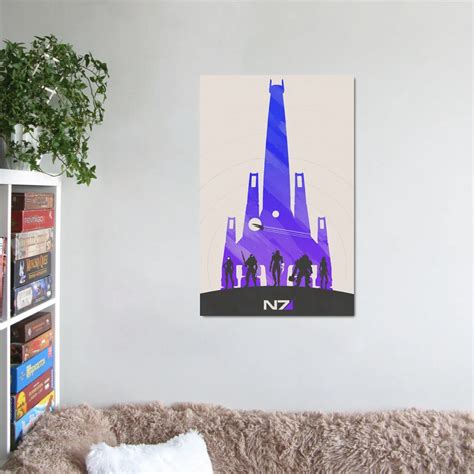 Плакат Масс Эффект минималистичный Mass Effect 42×27см Id