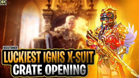 Luckiest Ignis X Suit Crate Opening Scorching Blessing Upgradable AMR Skin Maxed Out 10 UC
