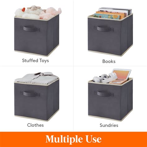 Collapsable Fabric Cube Storage Bins 13 And11 Inches Optional Lifewitstore