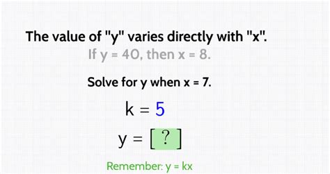 The Value Of Y Varies Directly With X If Y 40 StudyX