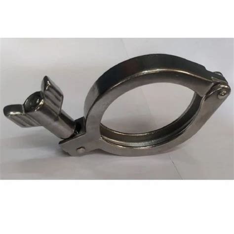 Silver Stainless Steel TC Clamp For Sanitary Fitting Applications