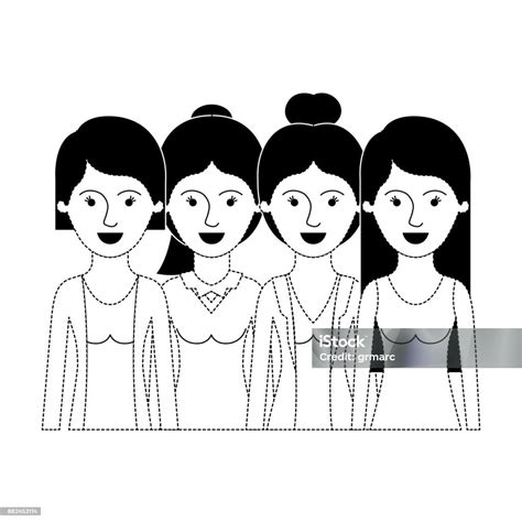 블랙 포니 테일 실루엣 놓여 있고 반 여성 캐주얼 의류 및 긴 직선 하 고 짧은 머리와 몸 그리고 수집 건강한 생활방식에 대한