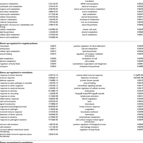 Functional Classification Of Genes Differentially Expressed During