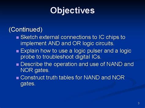 chapter 3 basic logic gates 1 objectives n