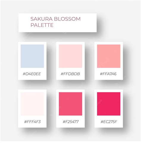 Premium Vector Color Element Trendy Pallete Of Color Sakura Color